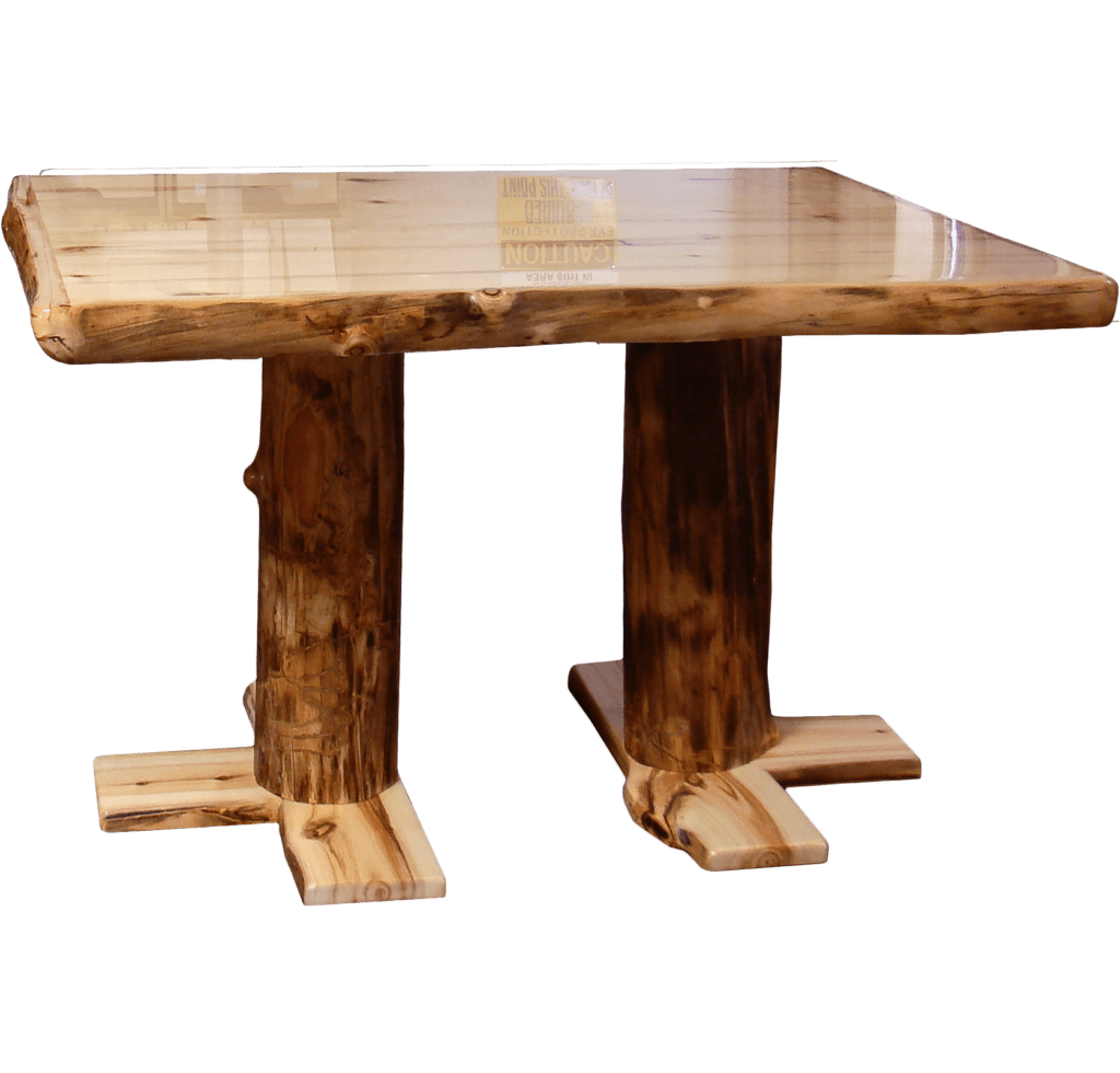 Aspen Log Rectangular Game Table - Rustic Log Furniture of Utah