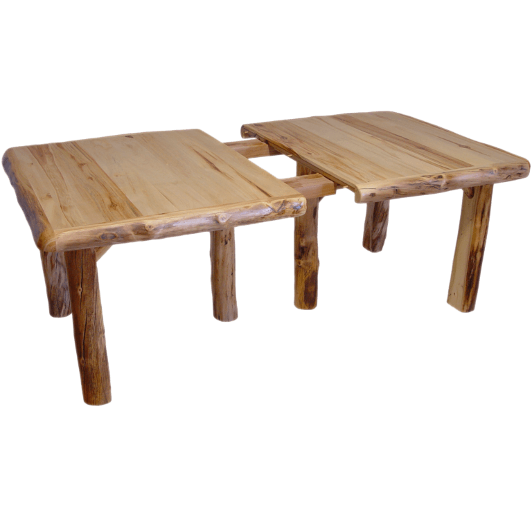 Aspen Log Leaf Table - Rustic Log Furniture of Utah