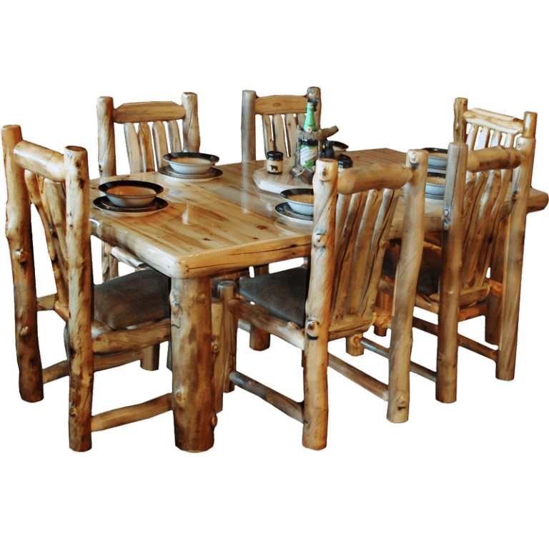 Aspen Log Dining Table - Rustic Log Furniture of Utah