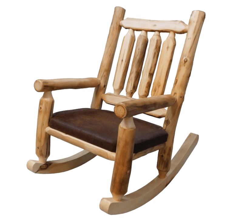 Aspen Log Rocking Chair - Rustic Log Furniture of Utah