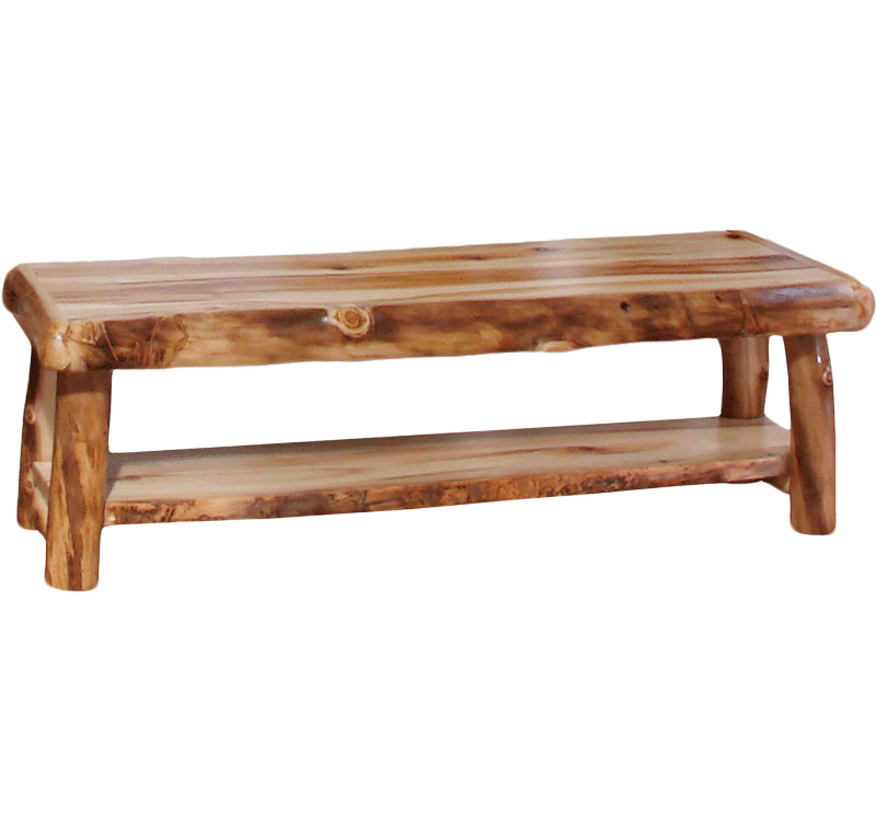 Aspen Log Bench - Rustic Log Furniture of Utah