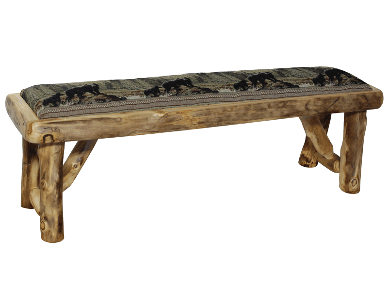 Aspen Log Bench - Rustic Log Furniture of Utah