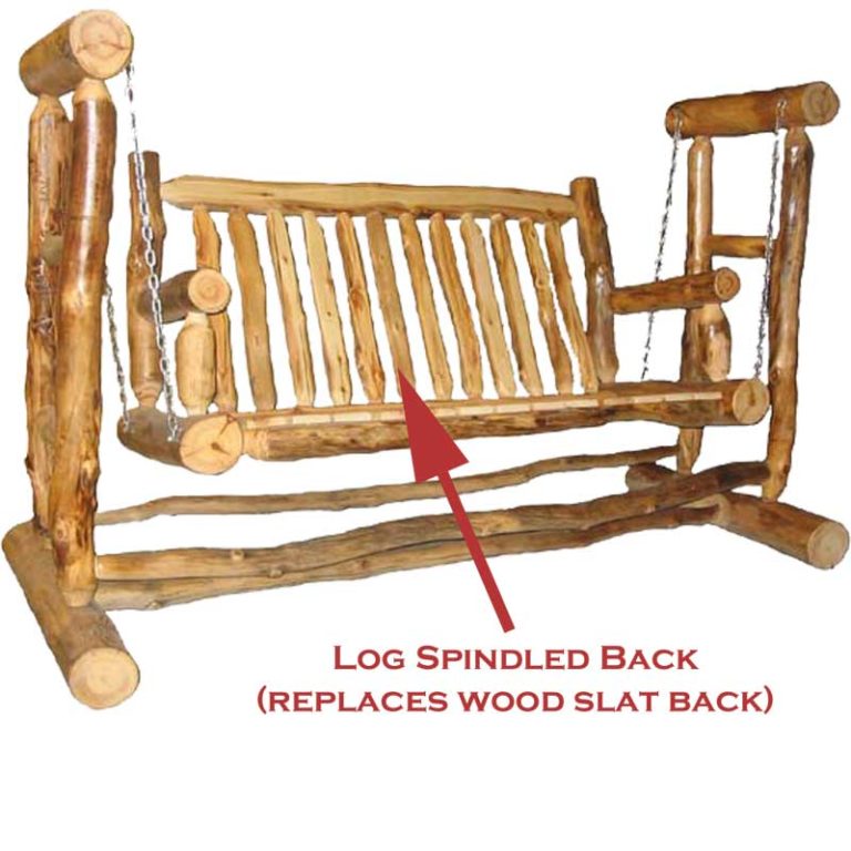 Aspen Log Yard Swing - Rustic Log Furniture of Utah