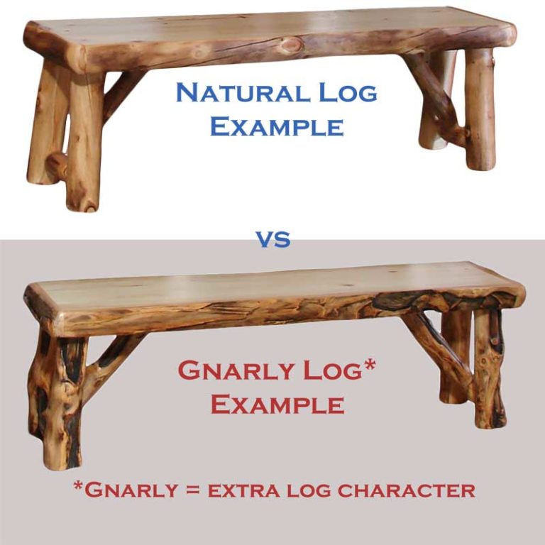 Aspen Log Bench - Rustic Log Furniture of Utah