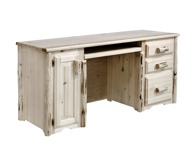 Aspen Log Desk Hutch - Rustic Log Furniture of Utah