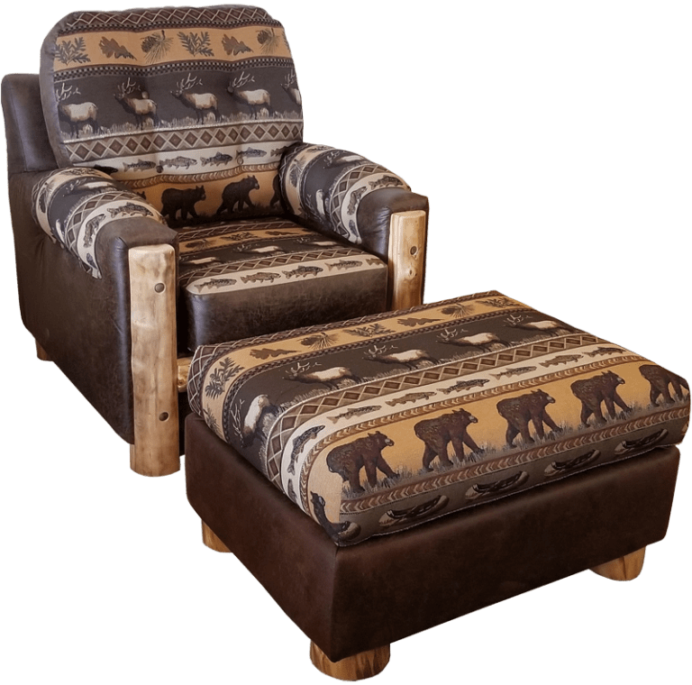 Aspen Log-Trimmed Sofa - Rustic Log Furniture of Utah